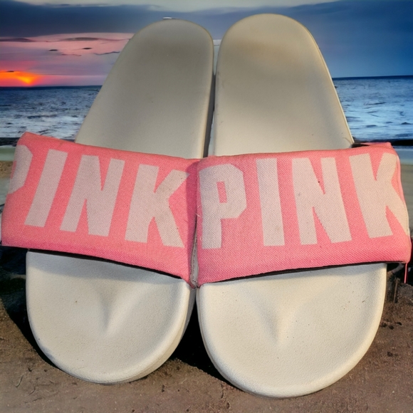 Victoria's Secret | Shoes | Pink By Victorias Secret Slides Size 12 See ...
